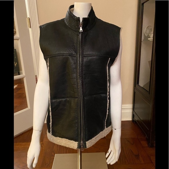 Bomb Boogie | Jackets & Coats | Bomb Boogie Leather And Shearling Vest ...